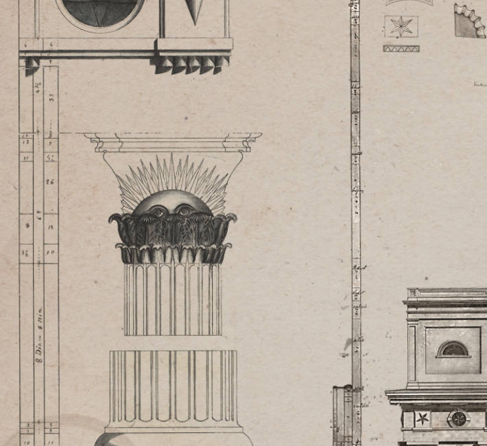 Nauvoo Temple Blueprints 1840 Drawings of Nauvoo LDS Blue