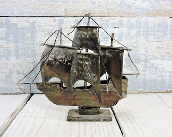 Metal ship sculpture | Etsy