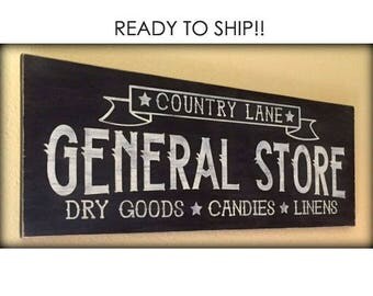 Dry Goods & Gifts Sign Mercantile Decor Custom Gift Shop