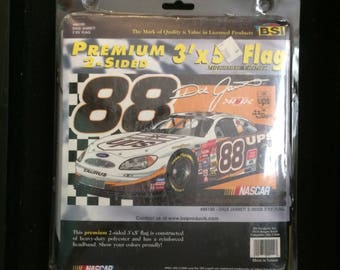 DALE EARNHARDT Jr. Black & White Checkered Checker Racing Flag