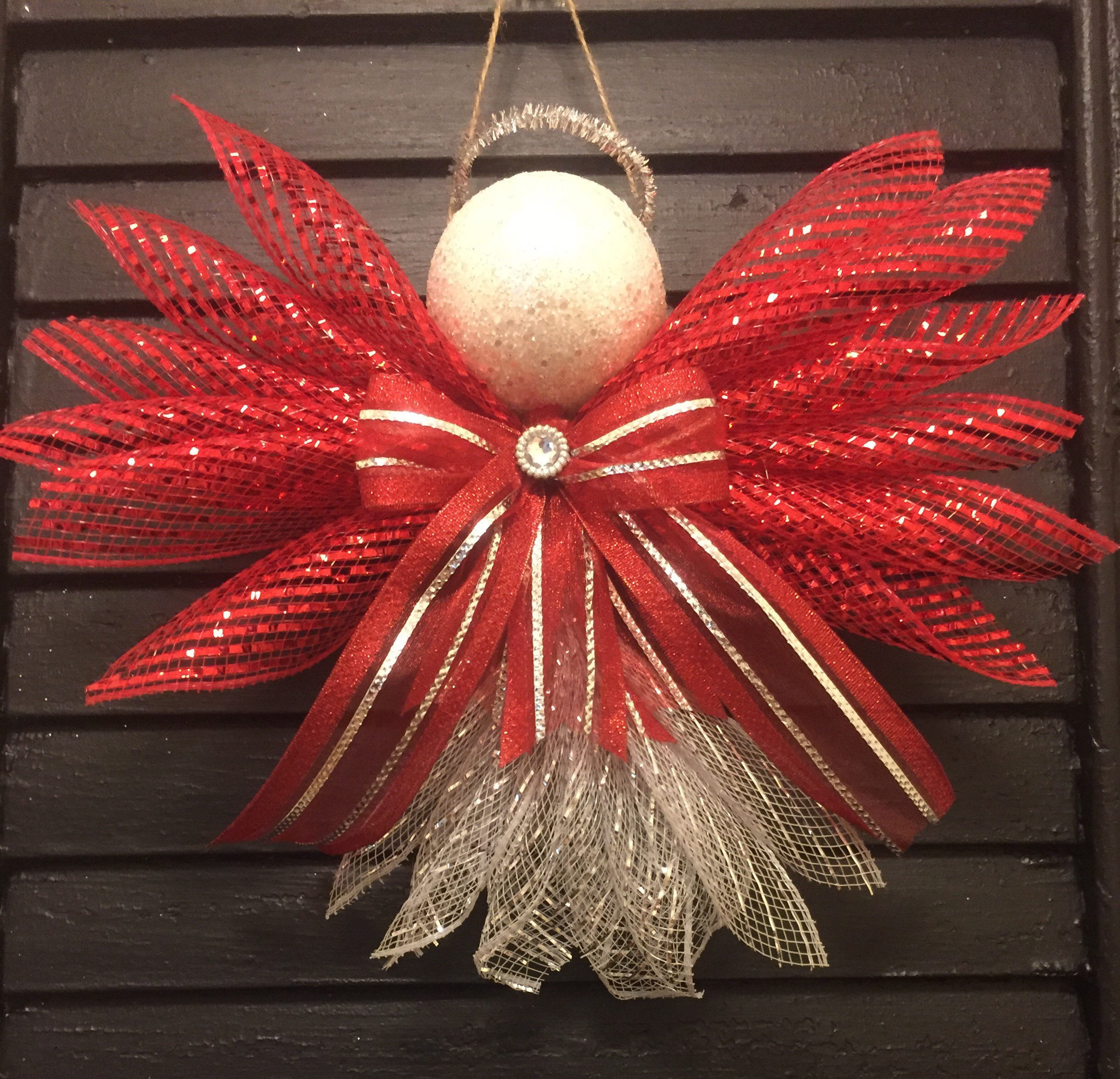 Large Angels-Deco Mesh-Assorted Colors