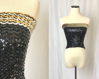 Sequin tube top | Etsy