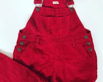 Red overalls | Etsy