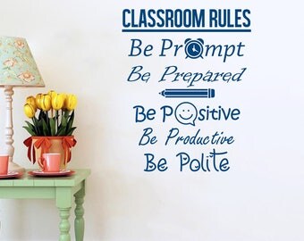 Classroom Rules Wall Decal Elementary School Teacher