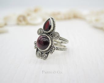 Antique garnet ring | Etsy