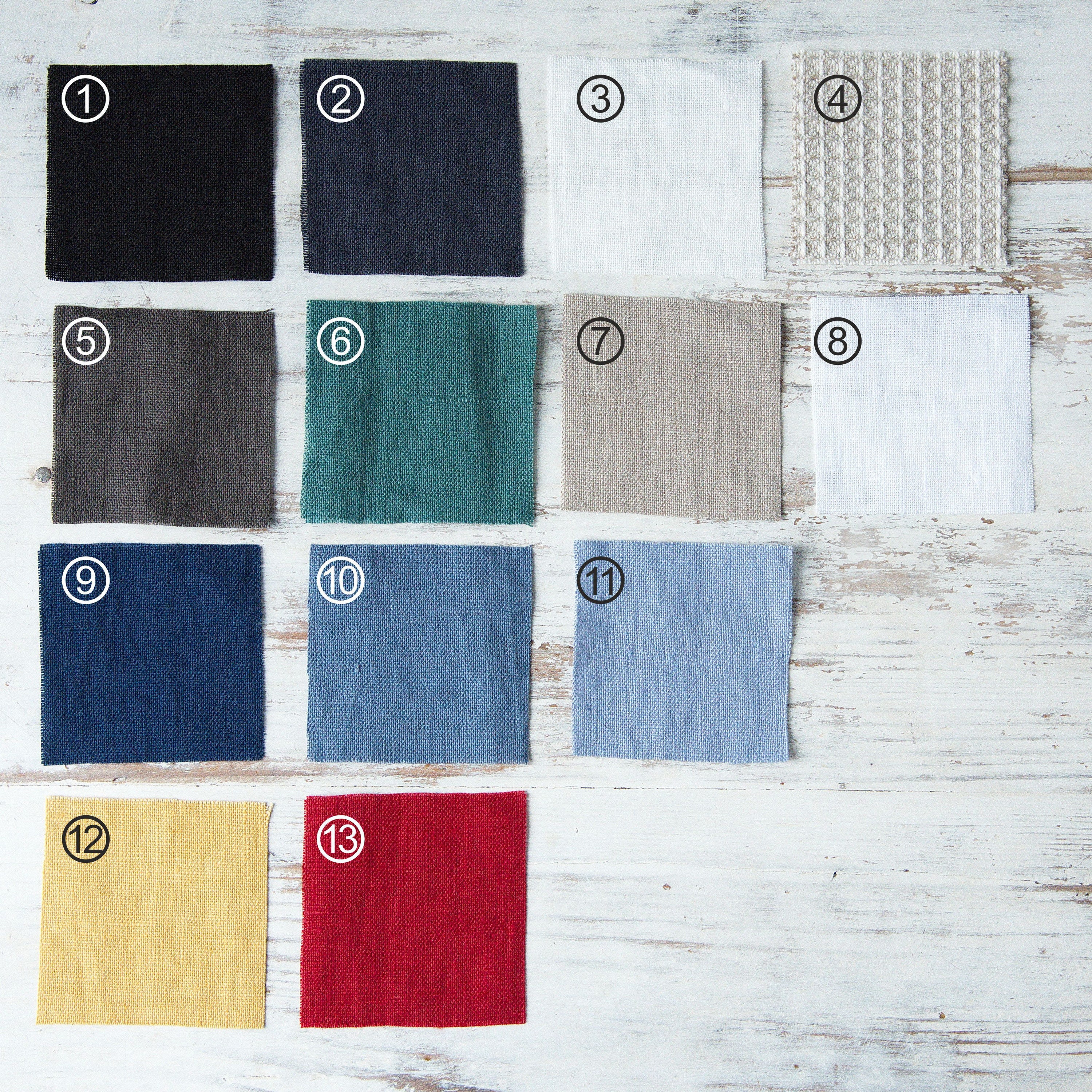 LINEN FABRIC SAMPLES Fabric swatches of pure softened linen