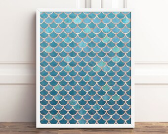 Abstract mermaid | Etsy