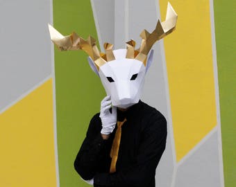 Buck Leather Mask Adult or Child Sizes Deer His and Hers