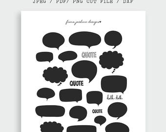 Thinking of you thought bubble printable card or poster to