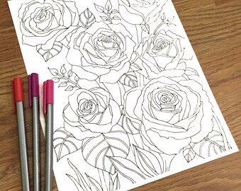 Pdf coloring page | Etsy
