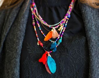 Colorful necklace | Etsy