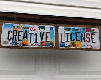 License plate letters | Etsy