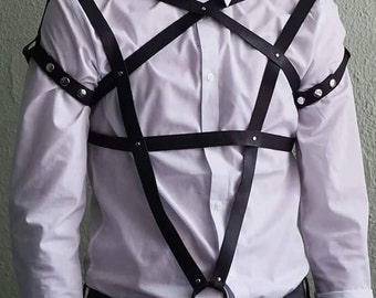 Mens leather harness | Etsy