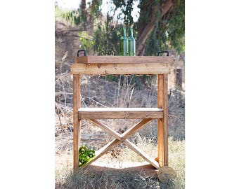 Rustic bar cart | Etsy