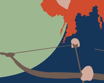 Princess Merida from Brave Autograph Digital Embroidery