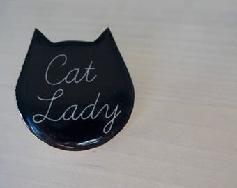 CAT PIN Enamel Lapel Pin In Cats We Trust