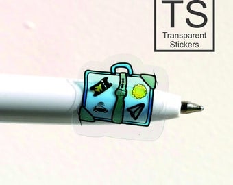 Suitcase stickers | Etsy