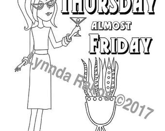 Thursday Coloring Page Coloring Pages