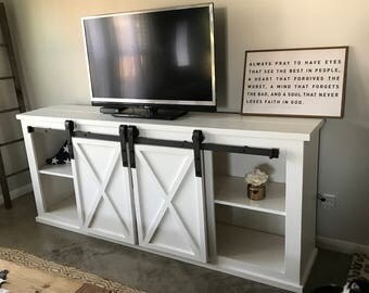 Barn door console | Etsy