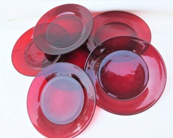 Vintage glass plates | Etsy