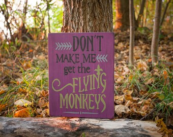 Flying monkeys sign | Etsy