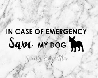 Two Emergency Pet Rescue Decals FREE SHIPPING dog lover cat
