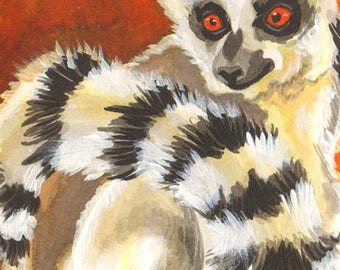Lemur print | Etsy