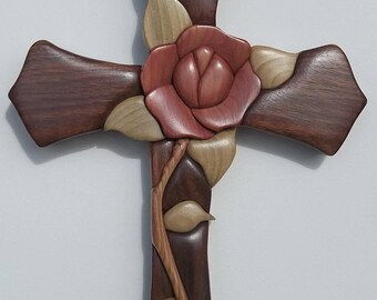 Intarsia rose | Etsy