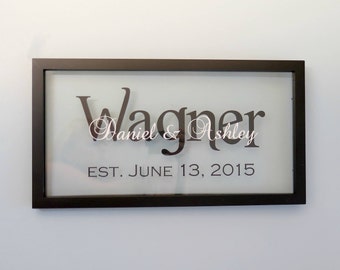 Wedding date frame | Etsy