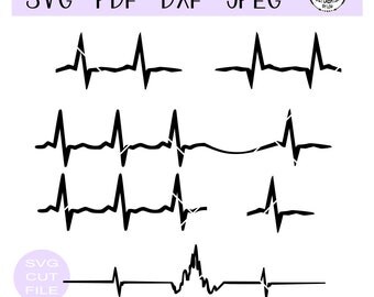 Heartbeat svg | Etsy
