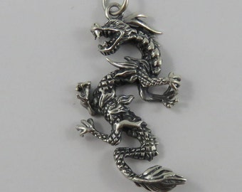 Sterling silver DRAGON Diamond Belt Buckle