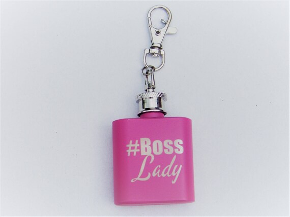Keychain mini flask custom engraved great for bridesmaid