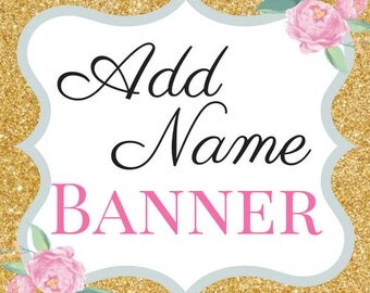 Add A Name To Any Banner PERSONALIZATION