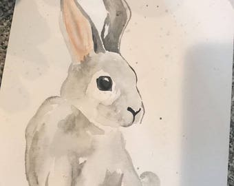 Watercolor bunny | Etsy