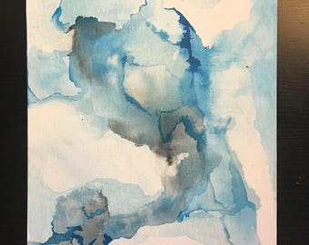 Indigo abstract | Etsy