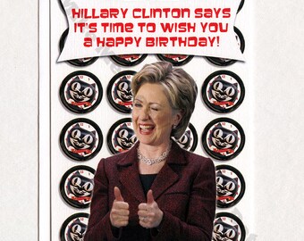 Hillary clinton card | Etsy