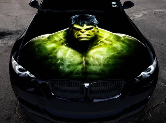 Vinyl Car Hood Full Color Wrap Graphics Decal The Incredible