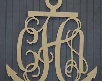 Painted Wooden Monogram Wooden Initials Wedding Gift