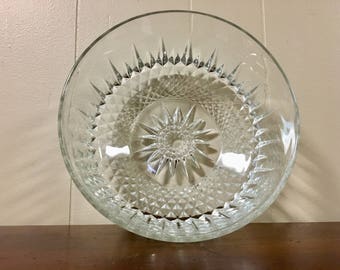 Large crystal bowl | Etsy