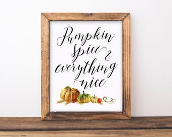 Fall printable art | Etsy