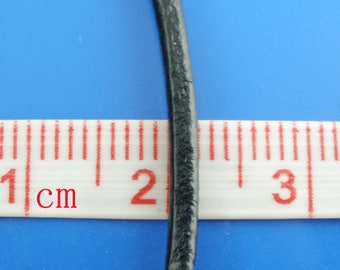 1 Meter 5mm / 6mm Black Round Genuine Bolo Braided Leather