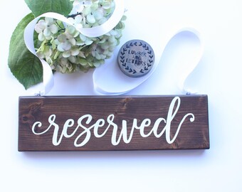 Reserved sign | Etsy