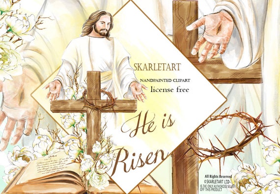 Easter Clipart Jesus Clipart ResurrectionWatercolor easter
