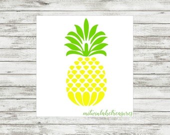 Pineapple wall decal | Etsy