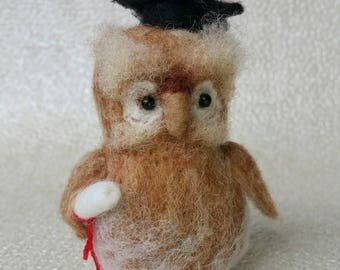 Needle felted owl | Etsy