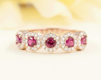 Ruby wedding ring | Etsy