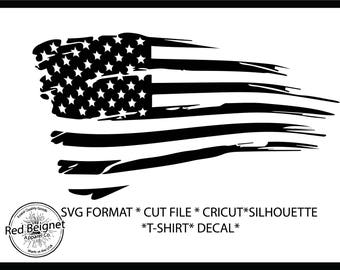 Distressed flag svg | Etsy