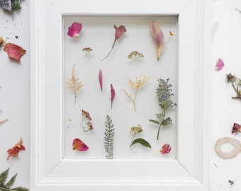 Framed dried flowers | Etsy