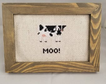 Cow cross stitch | Etsy
