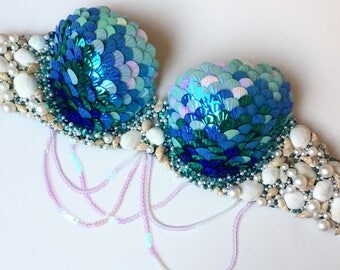 Mermaid bra top | Etsy